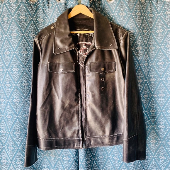 Jackets & Coats | Mens Black Leather Bomber Jacket Be Ethic | Poshmark
